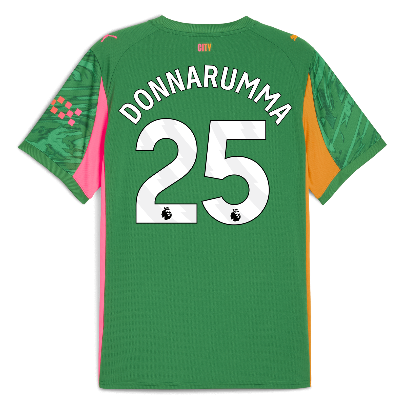 Manchester City Goalkeeper Jersey 2025/26 With DONNARUMMA 25 Printing ...