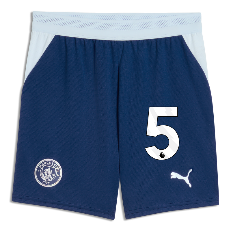 Kids Manchester City Football Shorts 2026/27 with #5 | Official Man ...