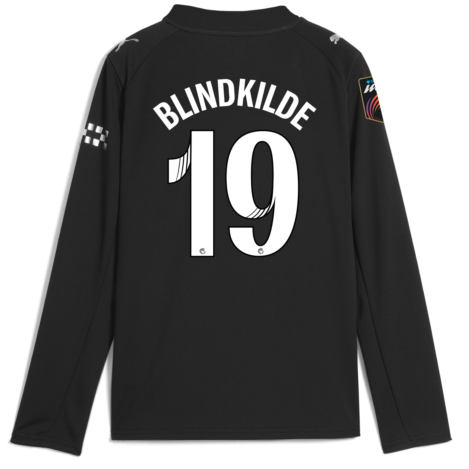 Kids' Manchester City Away Jersey 2025/26 Long Sleeve With BLINDKILDE ...