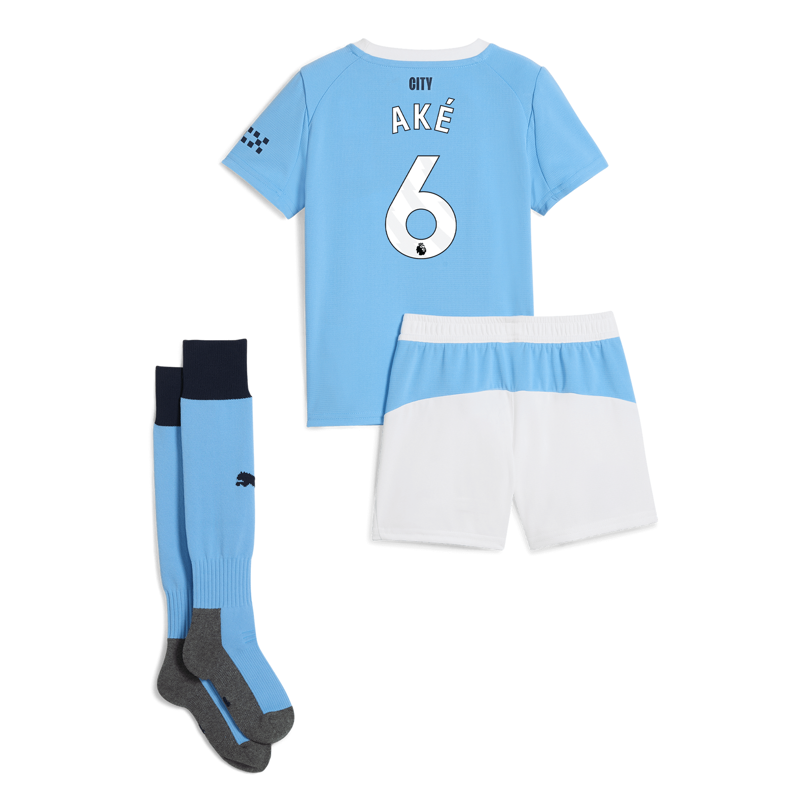Manchester City Home Mini Kit 2025/26 With AKÉ 6 Printing | Official ...