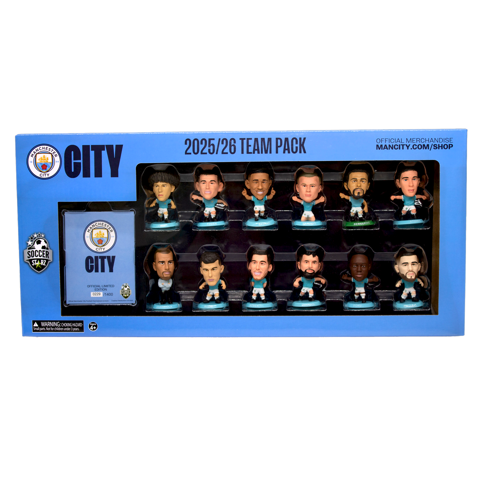 Manchester City SoccerStarz Mini Action Figure 25/26 Team Pack ...