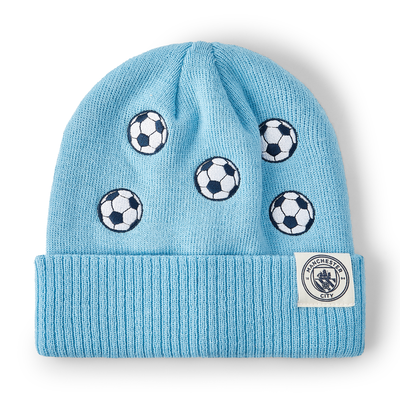 Manchester City Football Embroidered Beanie | Official Man City Store