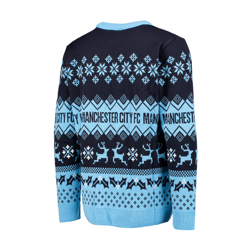 Manchester City Fairisle Christmas Jumper Official Man City Store