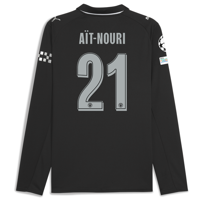 Manchester City Away Jersey 2025/26 Long Sleeve With AÏT-NOURI 21 Printing | Official Man City Store