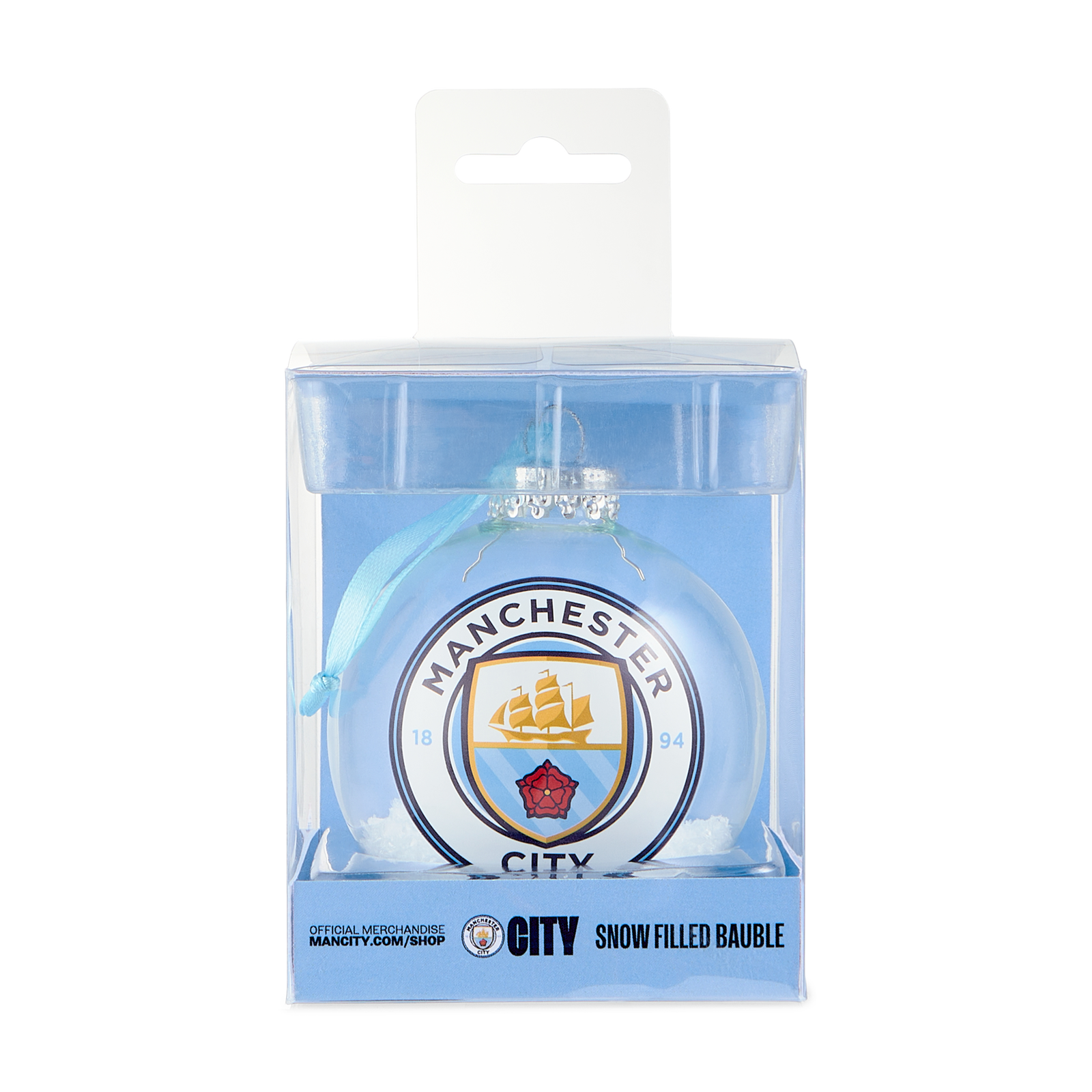 Manchester City Snow Filled Bauble | Official Man City Store