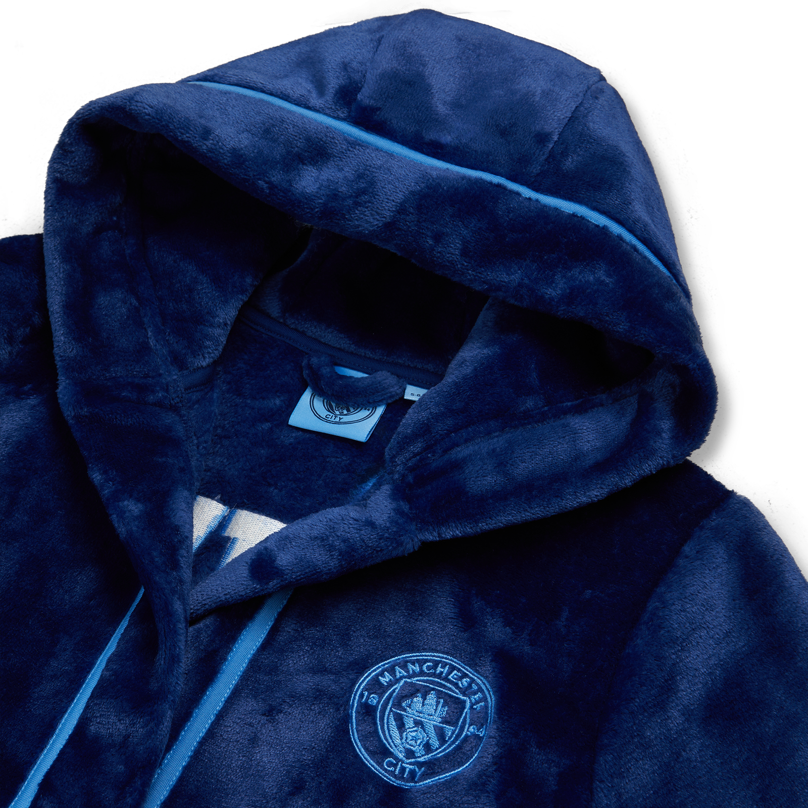 Kids' Manchester City Slogan Embroidered Robe | Official Man City Store