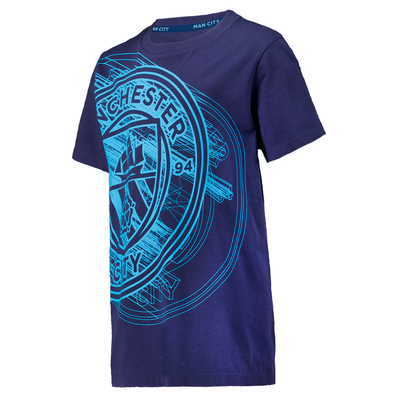 Teen Manchester City 3d Crest Tee Official Man City Store