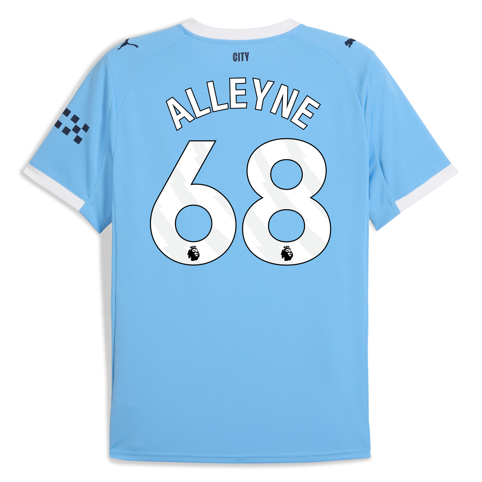 Manchester City Home Jersey 2025/26 With ALLEYNE 68 Printing | Official ...