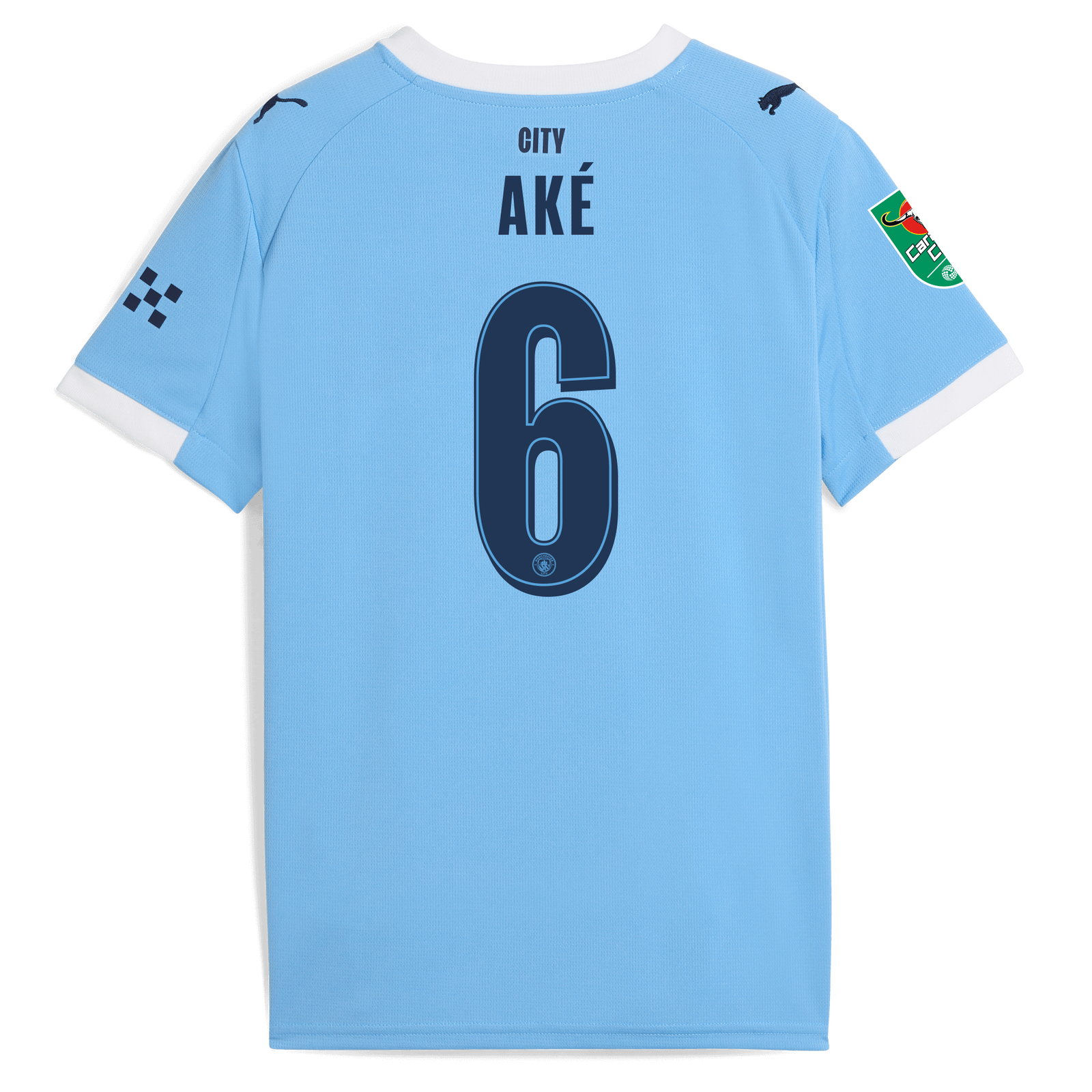 Kids' Manchester City Home Jersey 2025/26 With AKÉ 6 Printing ...