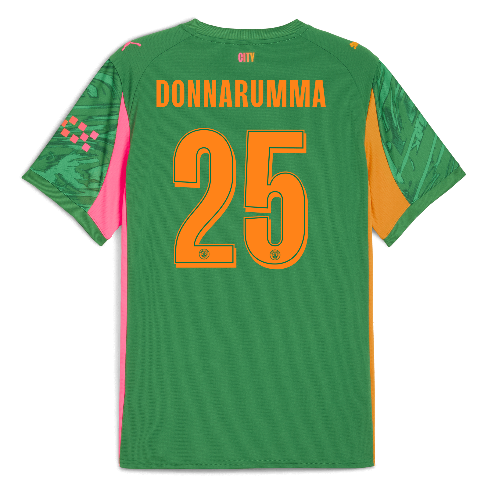 Manchester City Goalkeeper Jersey 2025/26 With DONNARUMMA 25 Printing | Official Man City Store