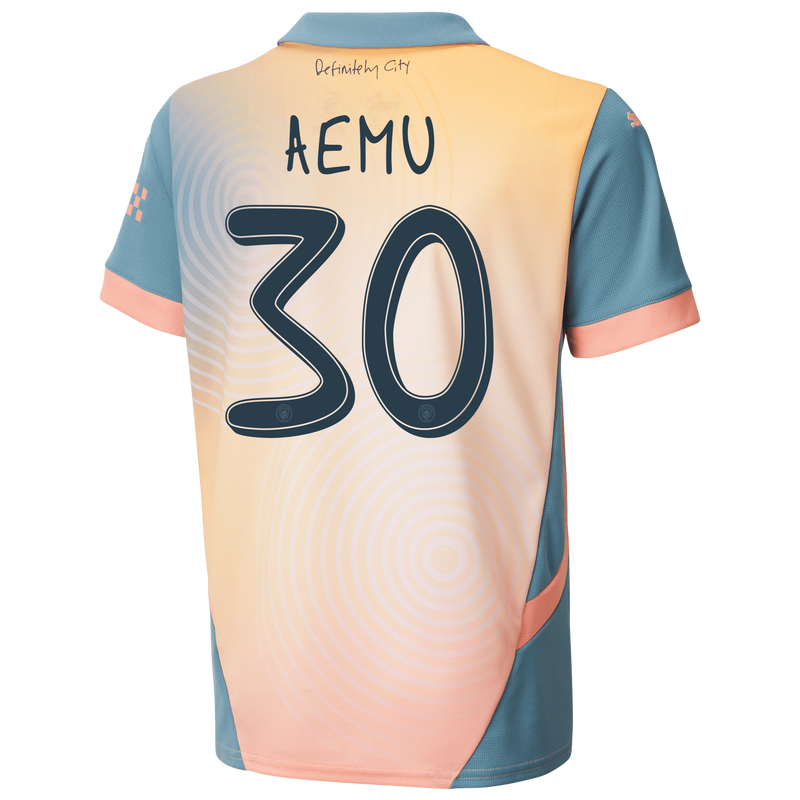 Kids' Manchester City 'Definitely City' Jersey 2024/25 With AEMU 30 ...