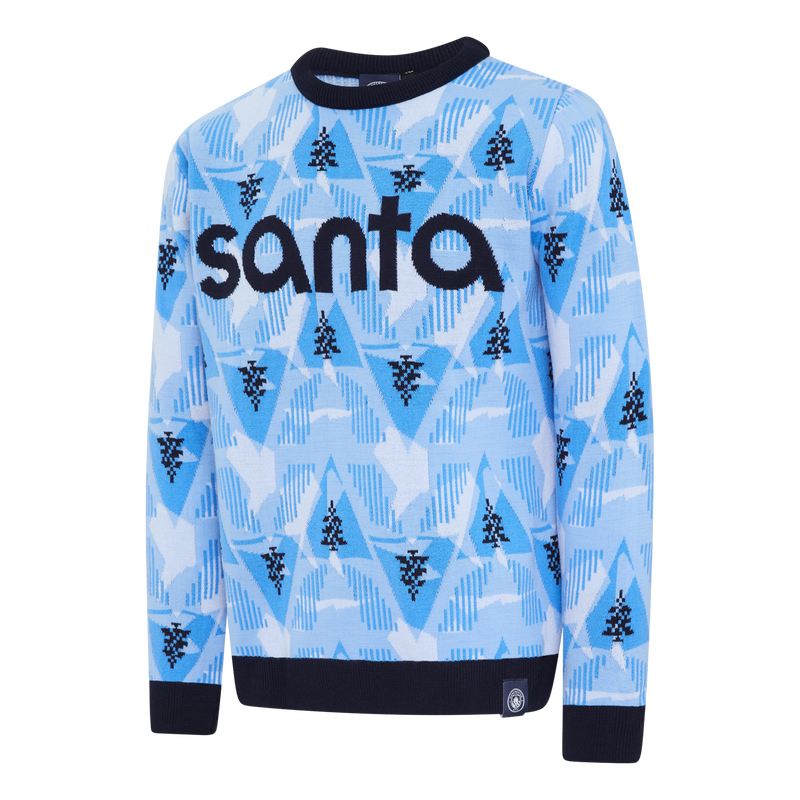 Manchester City Mens Retro Xmas Jumper Official Man City Store