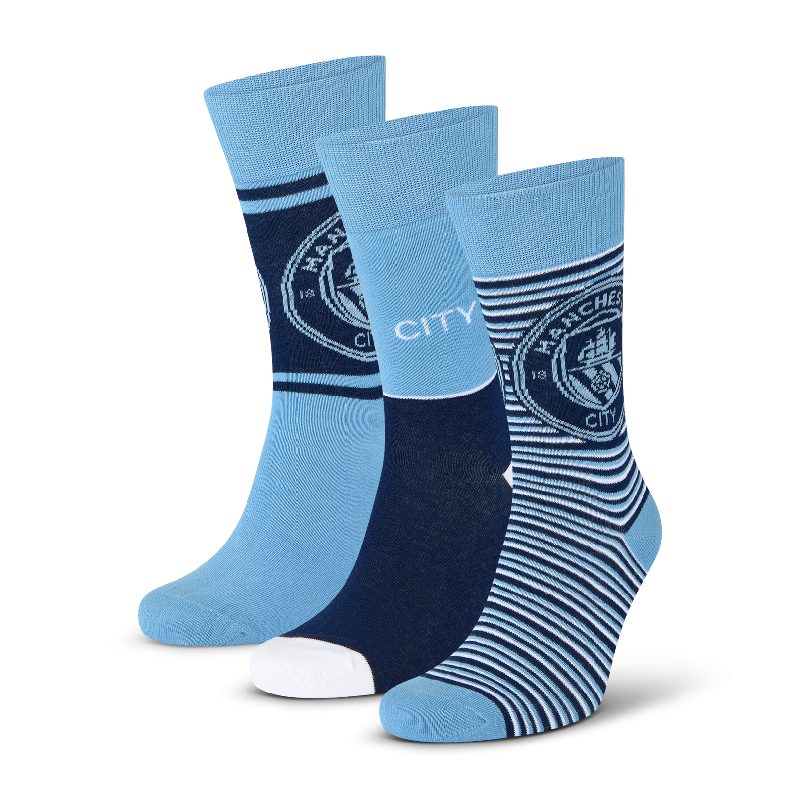 Manchester City 3 Pack Sport Socks | Official Man City Store