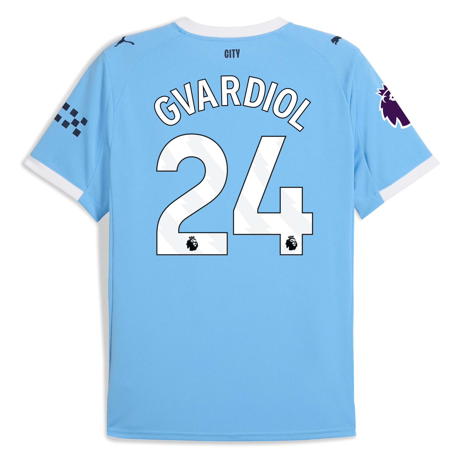 Manchester City Home Jersey 2025/26 With GVARDIOL 24 Printing ...