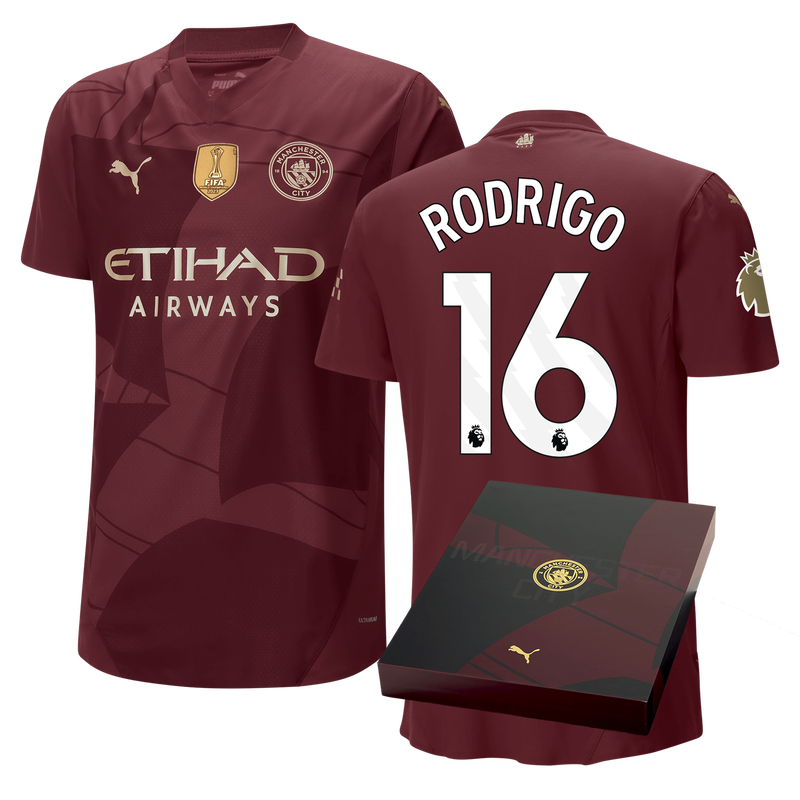 Manchester City Authentic Third Jersey 2024/25 with RODRIGO 16 printing ...