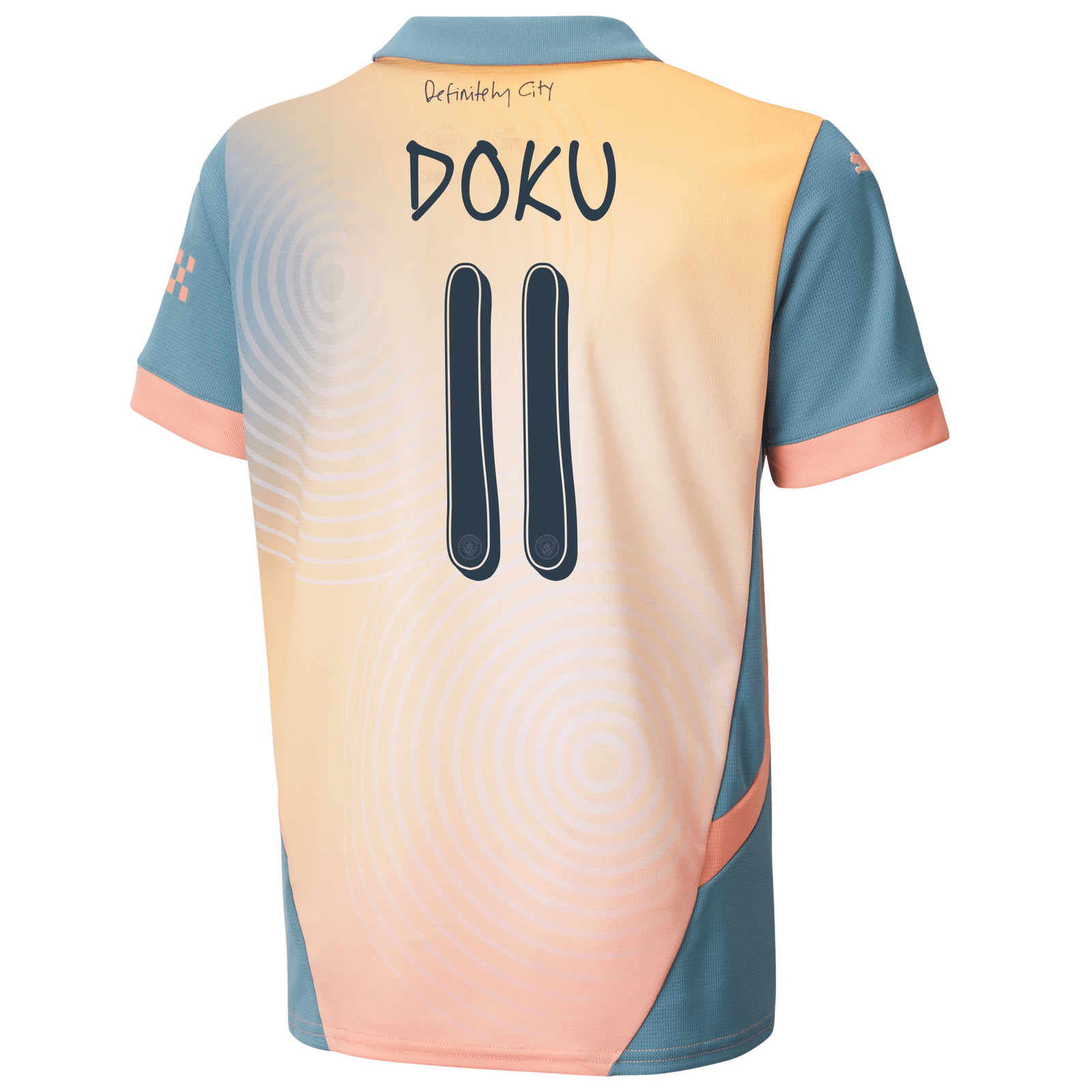 Kids' Manchester City 'Definitely City' Jersey 2024/25 With DOKU 11 ...