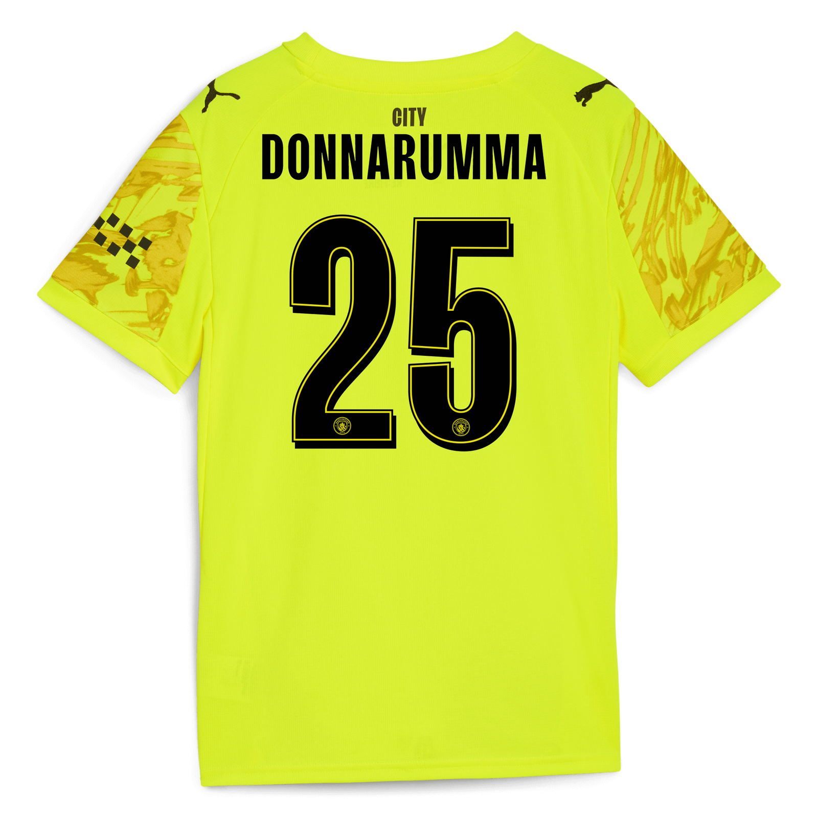 Kids' Manchester City Goalkeeper Jersey 2025/26 With DONNARUMMA 25 ...