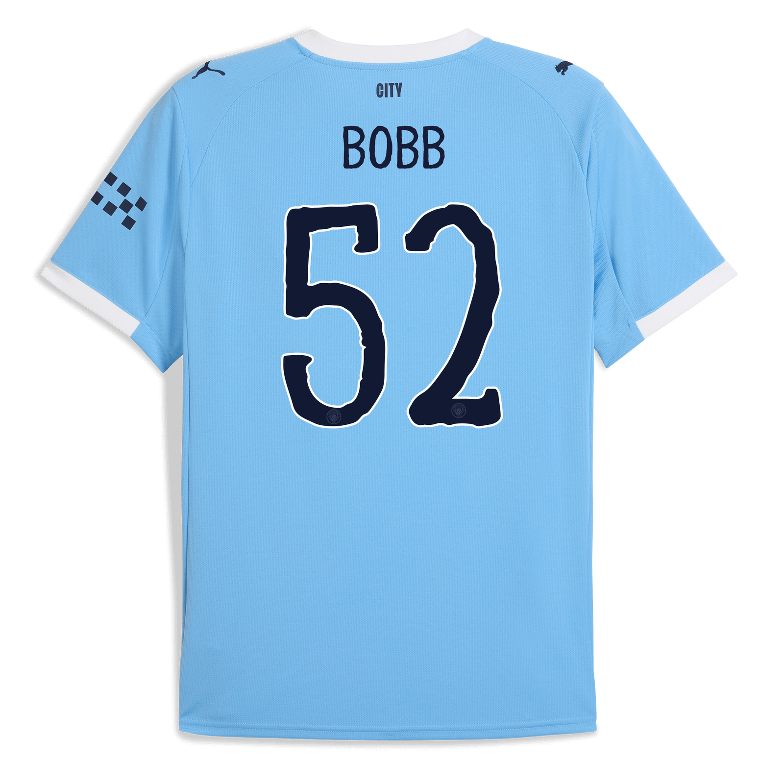 Manchester City Home Jersey 2025/26 With BOBB 52 Printing | Official ...