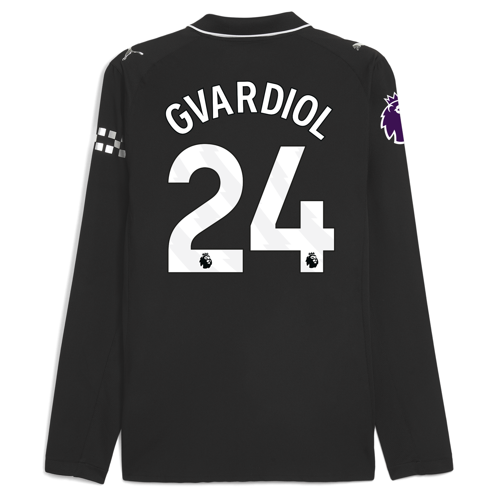 Manchester City Away Authentic Jersey 2025/26 Long Sleeve With GVARDIOL 24 Printing | Official ...