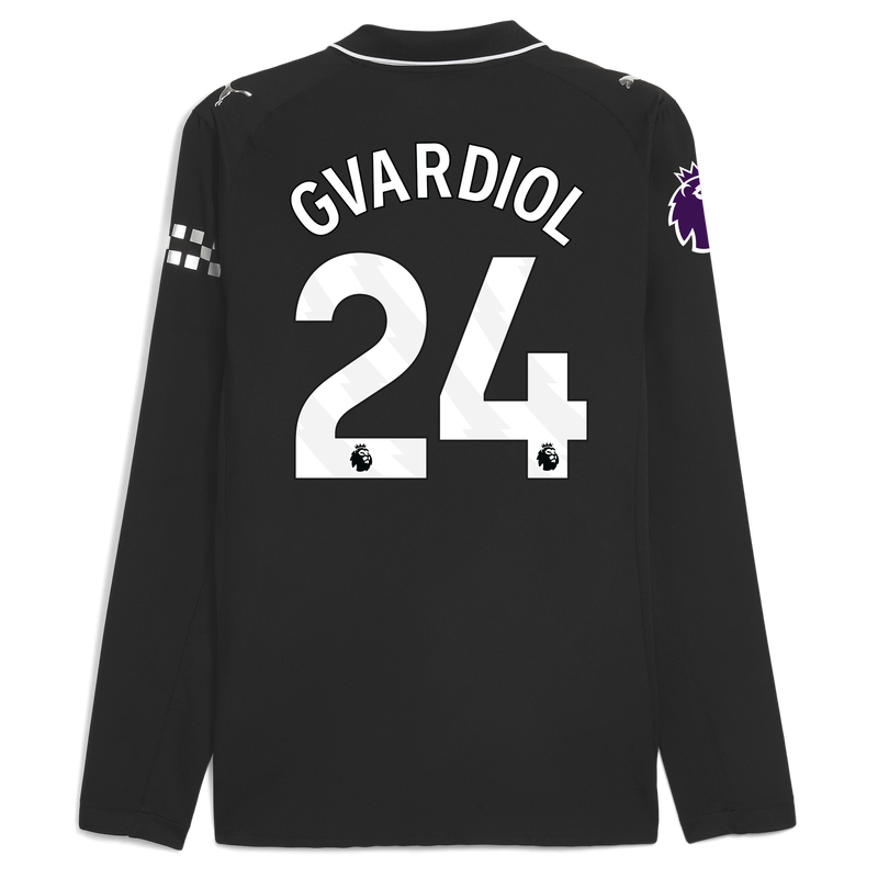 Manchester City Away Authentic Jersey 2025/26 Long Sleeve With GVARDIOL 24 Printing | Official ...