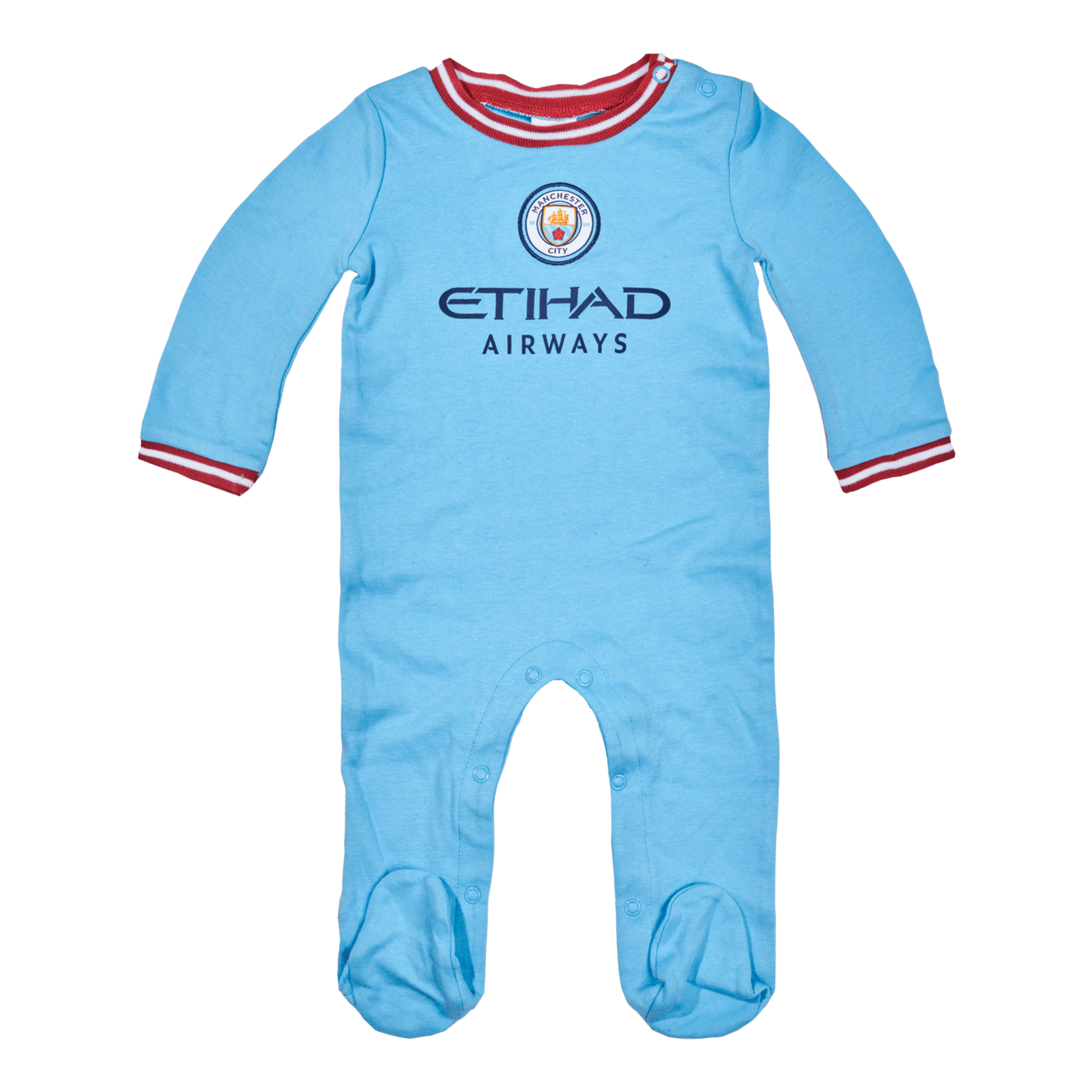 Manchester City Baby Home Sleepsuit | Official Man City Store