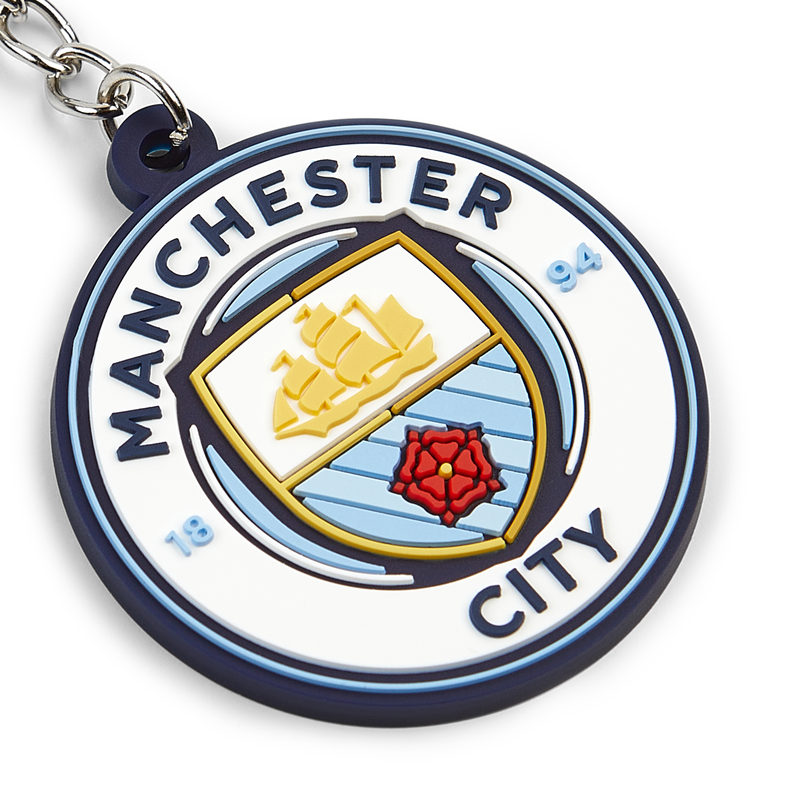 Manchester City Silicon Crest Keyring Official Man City Store