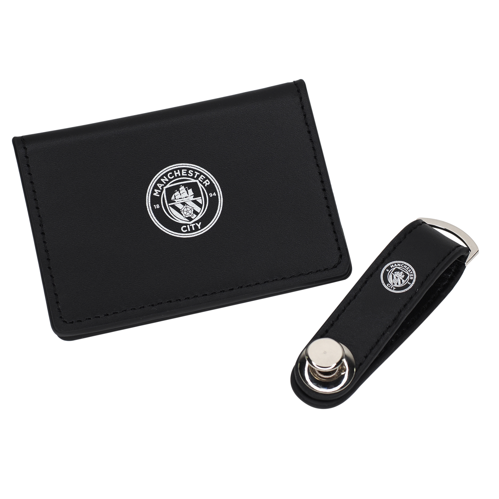 Manchester City Luxury Cardholder & Keyring Set | Official Man City Store