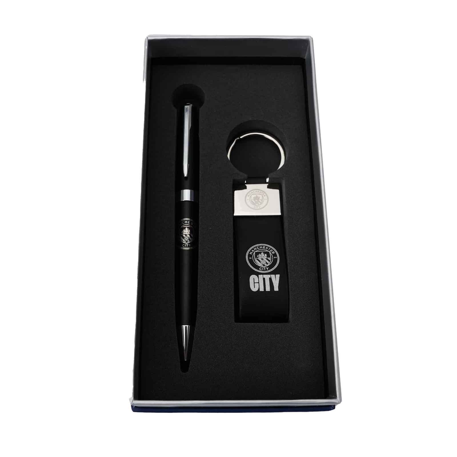 Manchester City Pen & Keyring Gift Set | Official Man City Store
