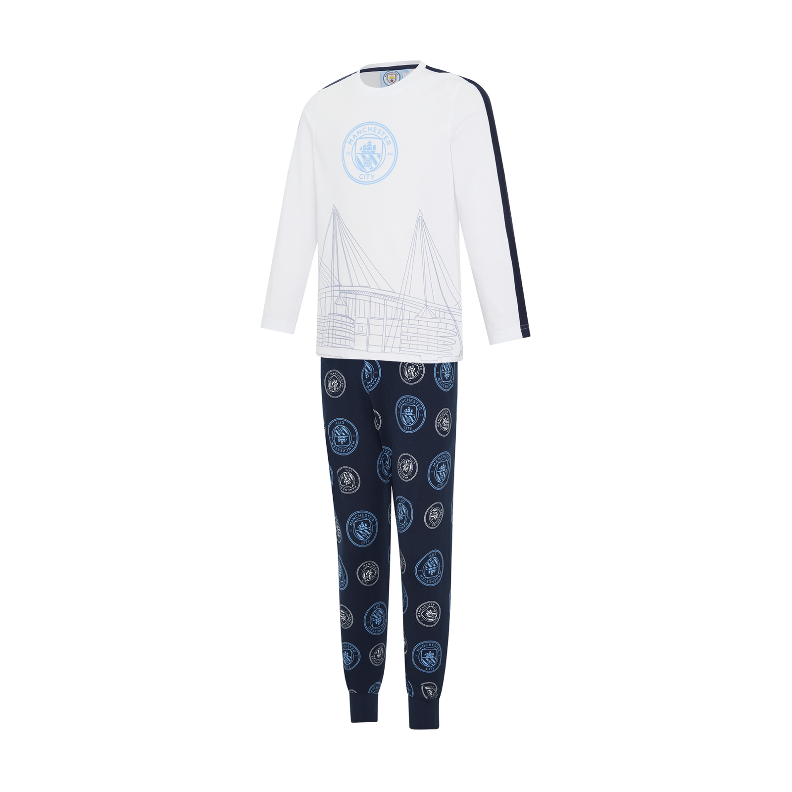 Pijamas De Manga Larga Para Niños Del Estadio Manchester City