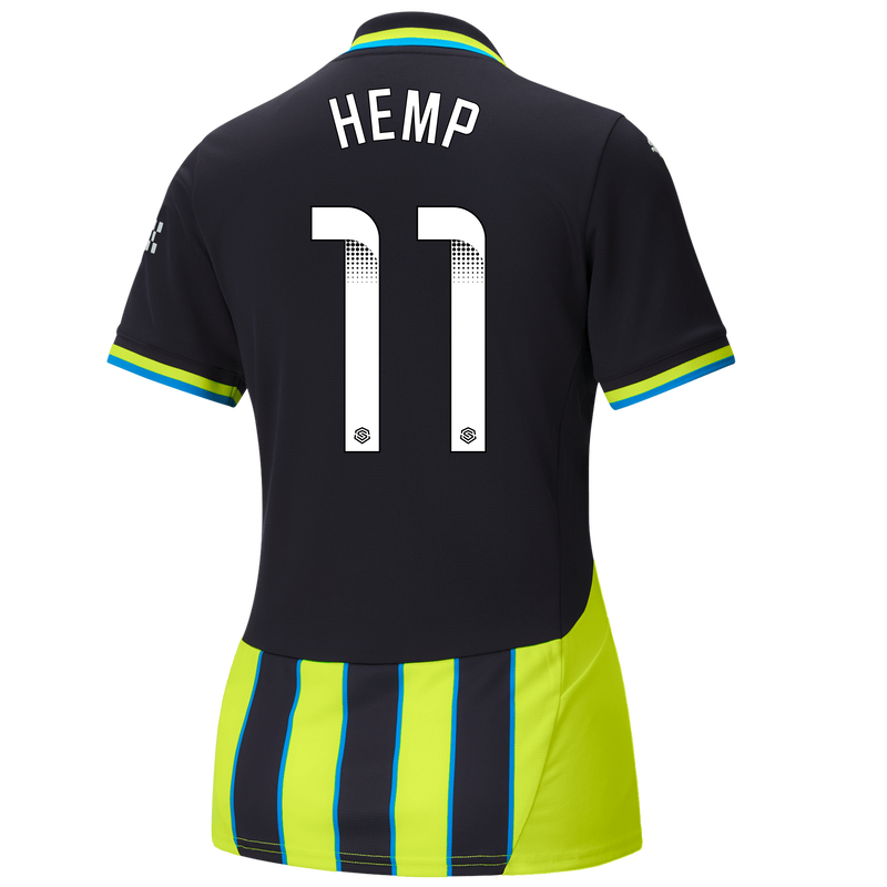 Women's Manchester City Away Jersey 2024/25 With HEMP 11 Printing ...