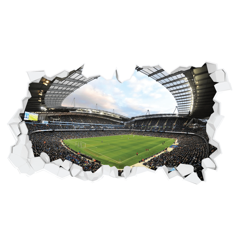 Manchester City Stadium Broken Wall Sticker | Official Man City Store