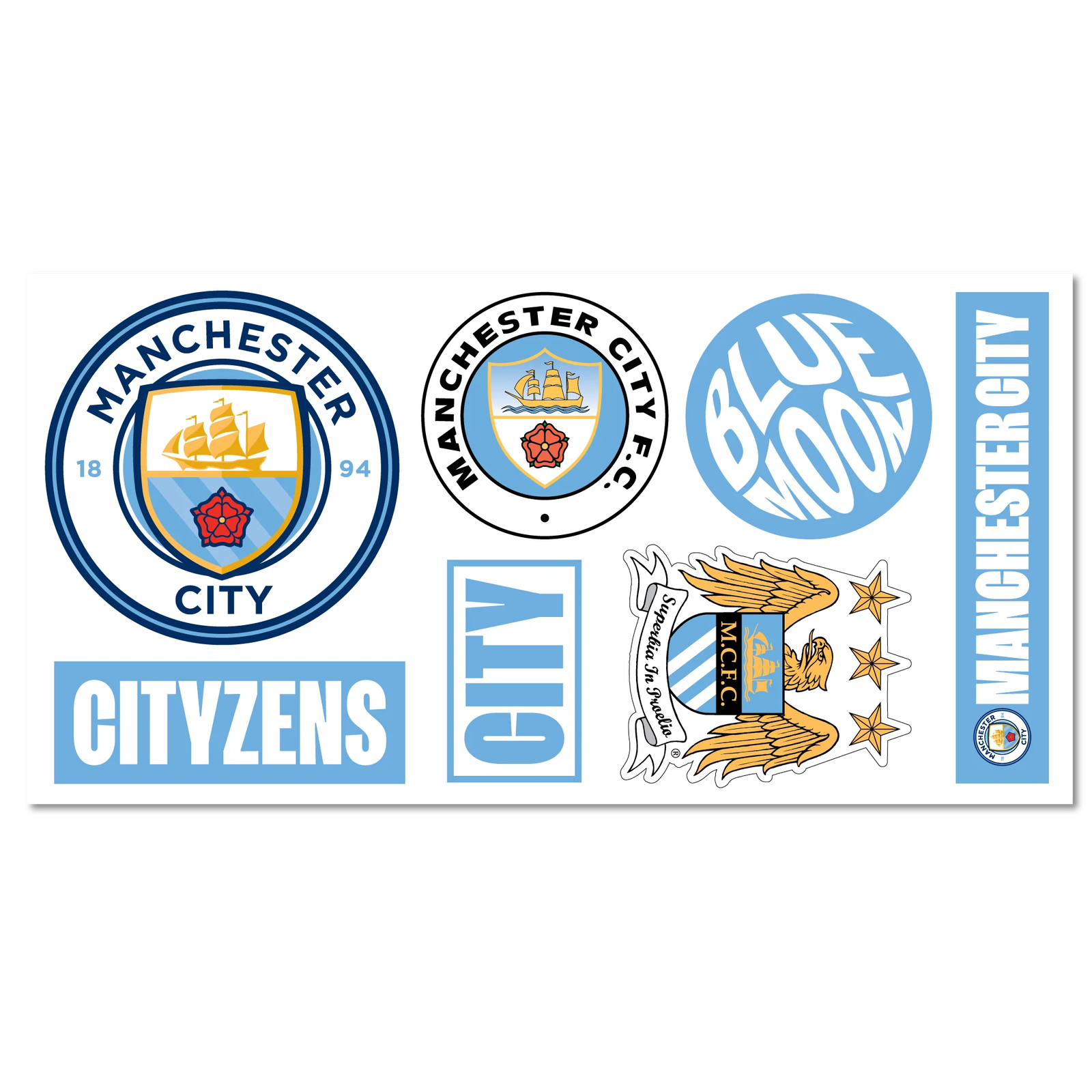 Manchester City Decal Sticker Set | Official Man City Store