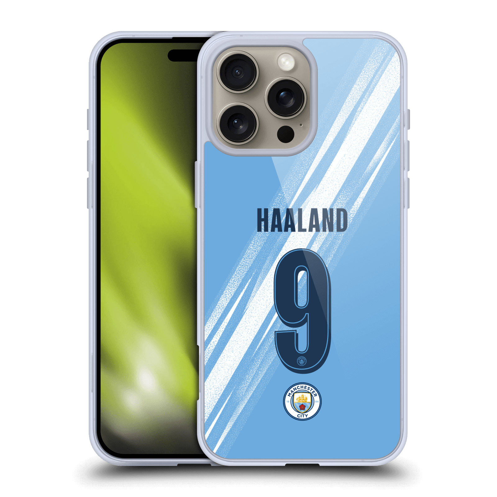 Manchester City 2025/26 Home Kit Haaland 9 IPhone 16 Pro Max Case | Official Man City Store